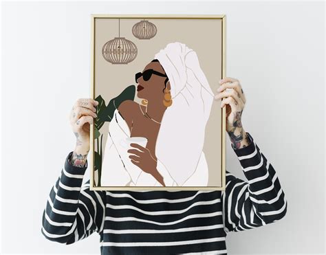 African Woman Art Black Woman Wall Art Instant Download Etsy