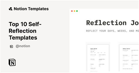 Top 10 Self Reflection Templates Notion Template Marketplace