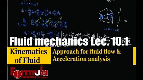 Fluid Mechanics Lec Kinematics Of Fluid Lagrangian Eulerian And