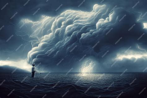 Premium Photo Nimbus Storm Cloud With The Lake Storm