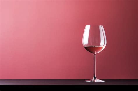 Premium Photo Empty Wine Glass With Space For Logo