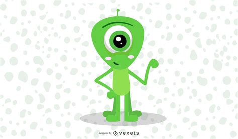 Descarga Vector De Lindo Diseño De Ilustración Alienígena