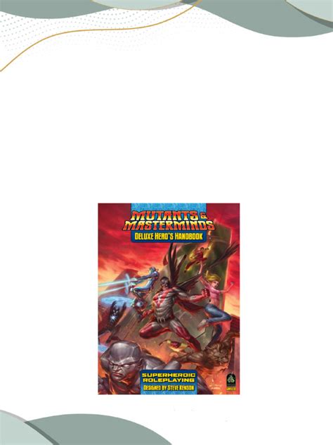 Full Download Mutants Masterminds Deluxe Hero S Handbook Steve Kenson