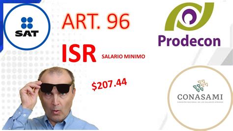 Como calcular el ISR de un trabajador del salario mínimo art 96 LISR