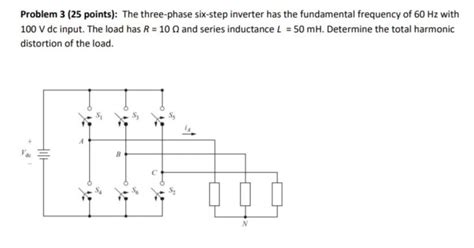 Solved The Three Phase Six Step Inverter Has The Fundamental