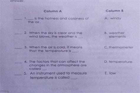 Column A Qquad Is The Hotness And Coldness Of Studyx
