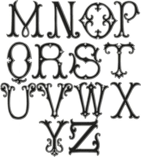 Old World Vintage Monogram Font Bling Sass And Sparkle