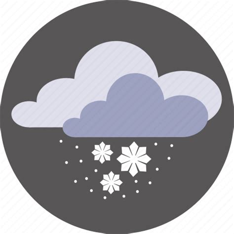Clouds Forecast Snow Weather Winter Icon