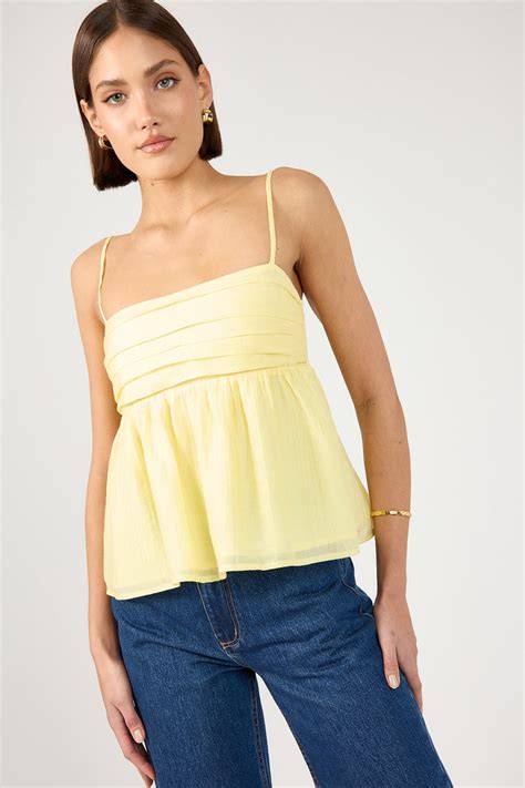 Perfect Stranger Sea Breeze Cami Top Lemon