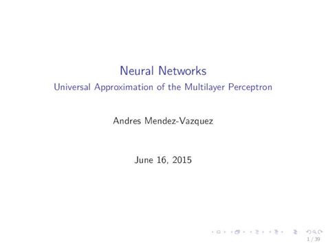 Pdf 16 Machine Learning Universal Approximation Multilayer Perceptron