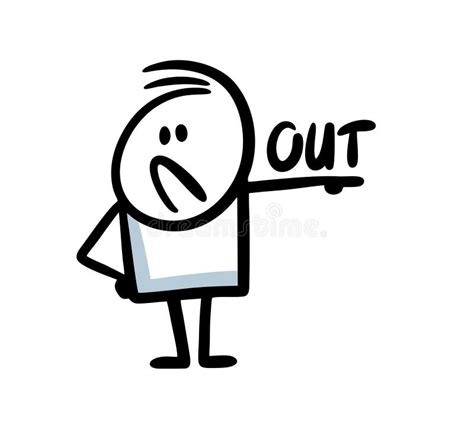 Strict Man Points His Finger At The Exit And Demands To Get Out Stock Vector Illustration Of