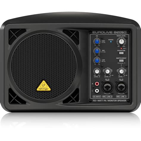 Behringer EUROLIVE B205D Ultra Compact 150 Watt PA Monitor Speaker