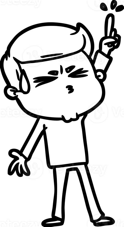 Cartoon Man Sweating Icon 40829294 Png