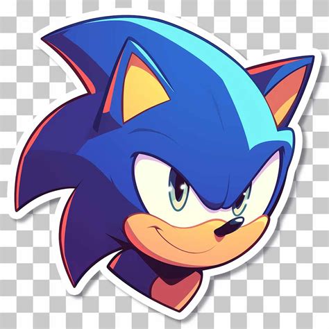 Sonic Smart Smiley Sticker Vintage Games Sticker Png