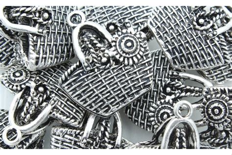 Basket 33 X 30mm Antique Silver Bead Trimming And Craft Co