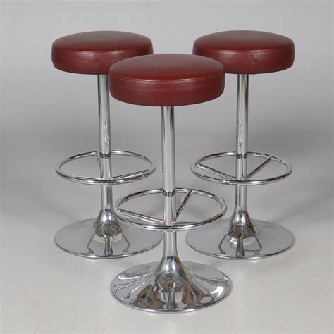BARSTOLAR 3 St Kromad Metall Och Konstskinn Johanson Design
