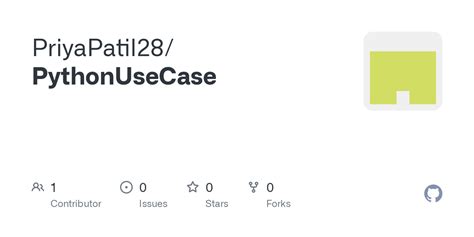 Github Priyapatil28pythonusecase