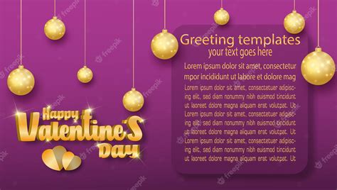 Premium Vector Valentines Day Greeting Card With Editable Greeting
