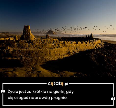 Cytat Życie Jest Za Krótkie Na Gierki Gdy Się Czegoś Naprawdę