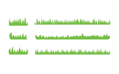 Set Of Flat Grass Elements Design Illustration 11815333 Vector Art At