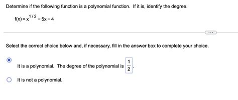 Solved Determine If The Following Function Is A Polynomial Chegg