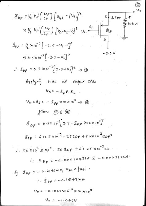Exercise 287 5 15 The Nmos And Pmos Transistors In The Circuit Of Fig