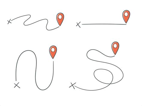 Hand Drawn Pin Location Gps Route Map 45359994 Vector Art At Vecteezy