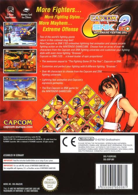 Capcom Vs Snk 2 Mark Of The Millennium Cover Or Packaging Material
