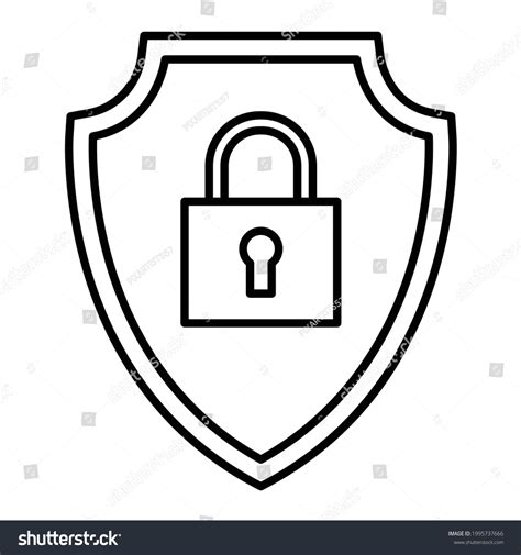 Vector Security Outline Icon Design Stock Vector Royalty Free 1995737666 Shutterstock