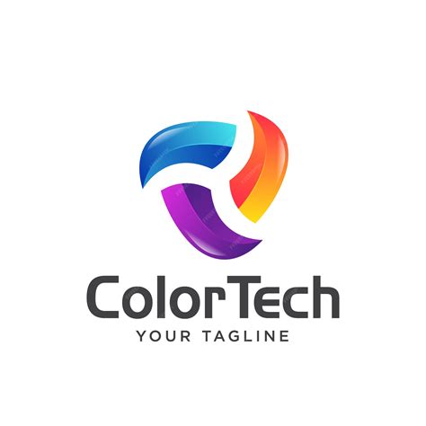 Premium Vector Colorful Technology Logo Simple Modern 3d