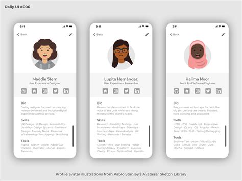 Daily UI 006 User Profile By Leslie Mollner On Dribbble