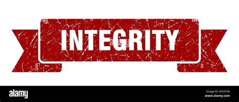 Integrity Grunge Ribbon Integrity Sign Integrity Banner Stock Vector