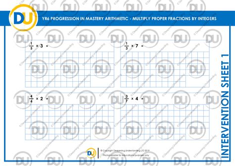 Yr6 Arithmetic Intervention Multiply Proper Fractions By Integers Yr6 Arithmetic Intervention Multiply Proper Fractions By Integers