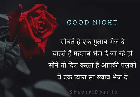 Romantic Good Night Shayari In Hindi