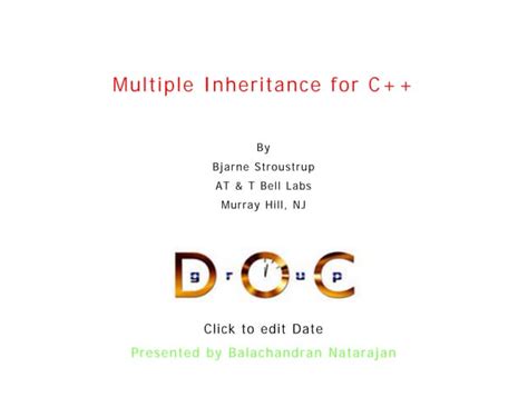 Multiple Inheritance For C Pdf