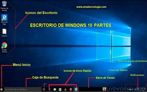 Partes Del Escritorio De Windows 10 Worksheet Escritorio De Windows