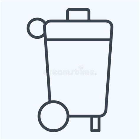 Icon Garbage Bin Related To Cleaning Symbol Line Style Simple Design
