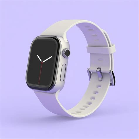 White Smartwatch With Analog Clock Face Premium Ai Generated Image