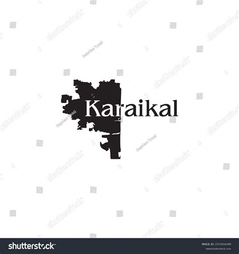 Mapa De Karaikal Y Diseño De Vector De Stock Libre De Regalías