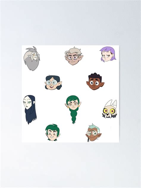 The Owl House Characters Heads Poster For Sale By Edvse Redbubble