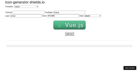 Icon Generator Shields Io Codesandbox