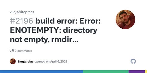 Build Error Error Enotempty Directory Not Empty Rmdir Temp · Issue 2196 · Vuejs