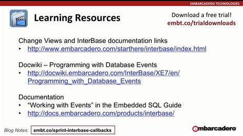 Developer Skill Sprint Using InterBase Events And Change Views With