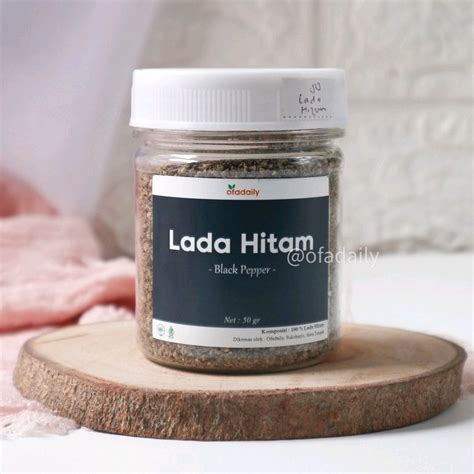 Jual Lada Hitam Bubuk Kasar Merica Hitam Blackpepper Bumbu Dapur 50