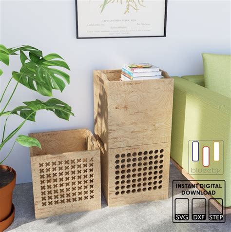 Set Off Stackable Wood Storage Box CNC Router Files D Etsy