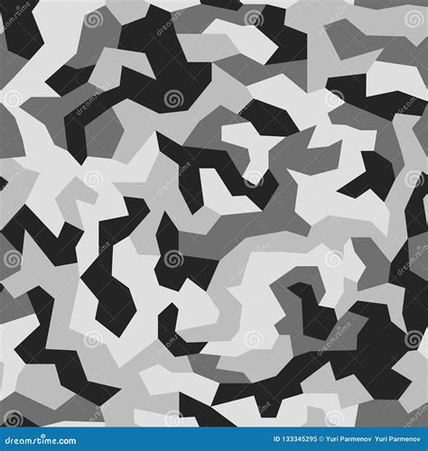 Geometric Camouflage Seamless Pattern Abstract Modern Camo White Modern Military Texture