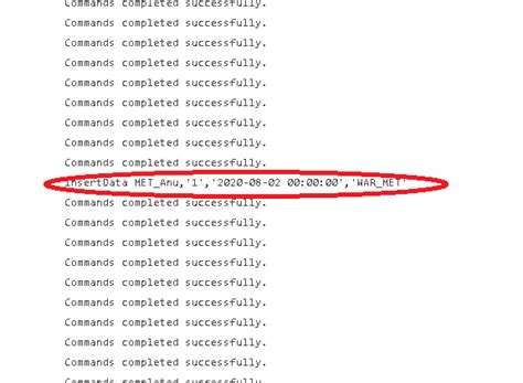 Sql Tsql Remove Commands Executed Successfully Like Messageslogs