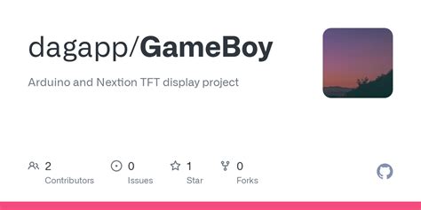 GitHub Dagapp GameBoy Arduino And Nextion TFT Display Project