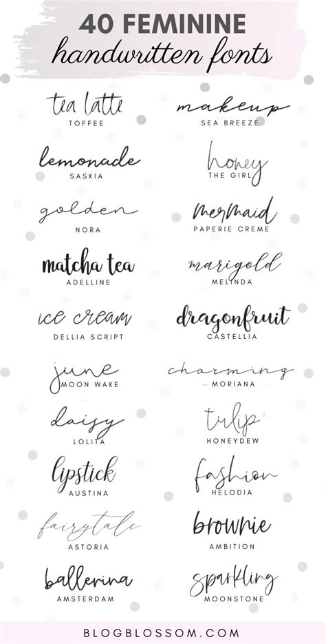 40 Gorgeous Handwritten Script Fonts Blog Blossom Cursive