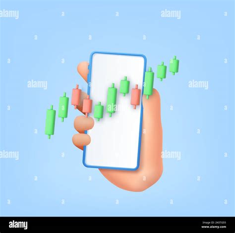3d Candle Stick Graph Chart Of Online Stock Stock Vector Image And Art